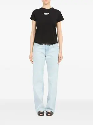 MAISON MARGIELA Logo Cotton T-shirt - Black
