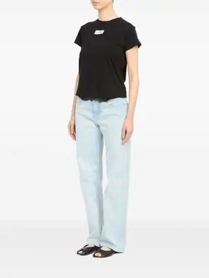 MAISON MARGIELA Logo Cotton T-shirt - Black
