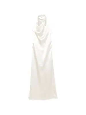 ALYSI Satin Long Dress - White