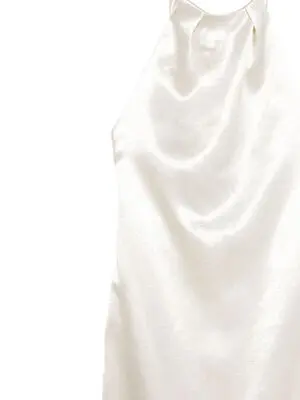 ALYSI Satin Long Dress - White