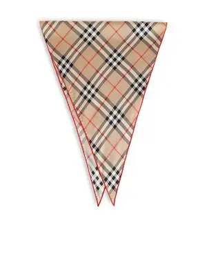 Burberry Sand 'check' Silk Scarf - Beige
