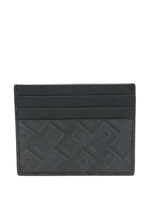 FERRAGAMO Monogram Card Case - Black