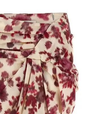 Isabel Marant Ovia Printed Draped Mini Skirt