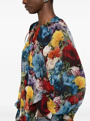 Alice + Olivia Printed Blouse - Blue