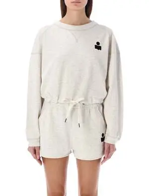 MARANT ETOILE Margo Cropped Hoodie - Beige