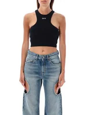 Off White Off Stamp Cropped Top