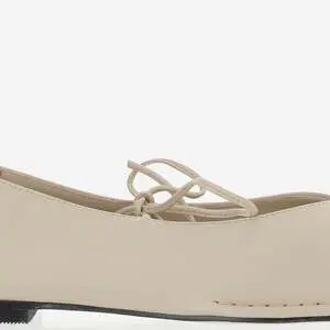 ALOHAS Sway Leather Ballerina Flats - Beige