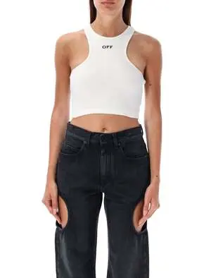 Off White Off Stamp Cropped Top