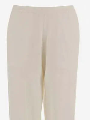 ALLUDE Wool And Cashmere Pants - White