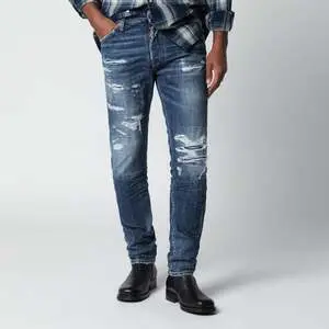 Dsquared2 Slim Washed Jeans With Rips