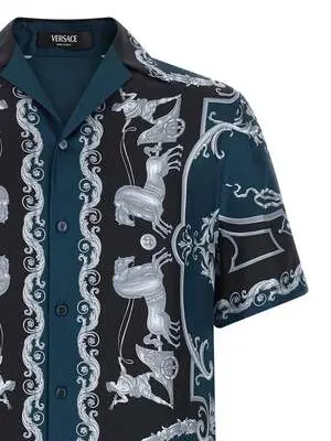 Versace Printed Silk Twill Shirt