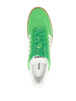 Dsquared2 Leather Sneakers - Verde+bianco
