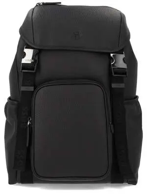 BOSS Monogrammed Logo Backpack - Black