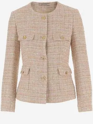 Tagliatore Viscose Blend Jacket - Beige
