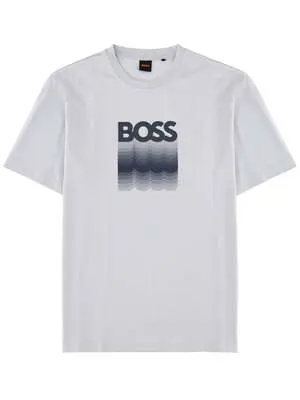 BOSS T Shirt With Logo - Grey