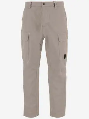 C.P. COMPANY Cotton Trousers With Logo