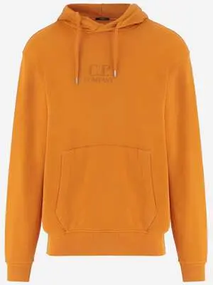 C.P. COMPANY Cotton Sweatshirt With Logo - Orange