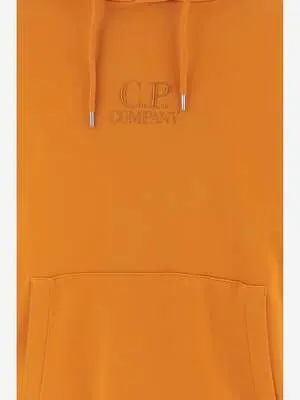 C.P. COMPANY Cotton Sweatshirt With Logo - Orange