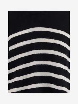 ALLUDE Cashmere Striped Sweater - Red