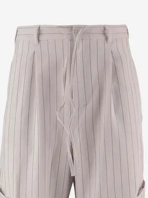 Y3 Wide-leg Striped Trousers