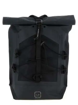 C.P. COMPANY Series' Backpack In Rubber Reps Mixed - Black