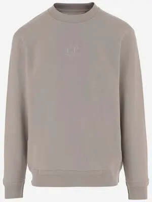 C.P. COMPANY Cotton Sweatshirt With Logo - Grey