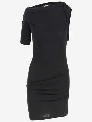 Jacquemus Draped Mini Dress - Black