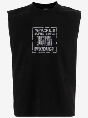 44 LABEL GROUP Printed Cotton Tank - Black