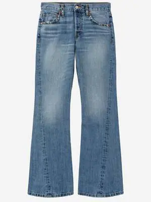 RE/DONE Twisted Mid-rise Bootcut Jeans