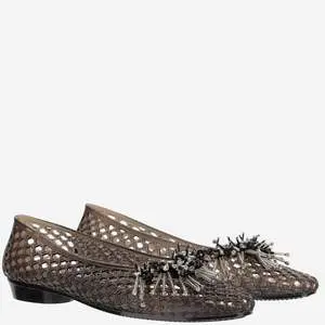 HEAVENLY JELLY Transparent Ballerina Flats With Front Decoration