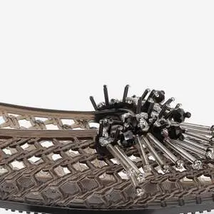 HEAVENLY JELLY Transparent Ballerina Flats With Front Decoration