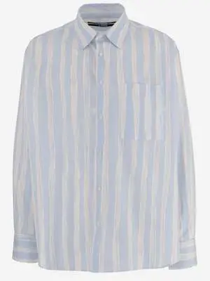 Jacquemus Cotton Shirt With Striped Pattern