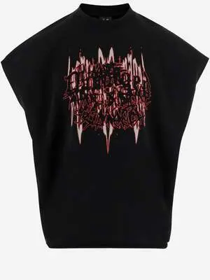 44 LABEL GROUP Printed Cotton Sleeveless T Shirt