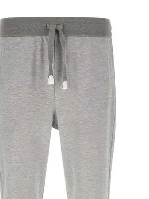 Brioni Piqué Cotton Joggers - Gray