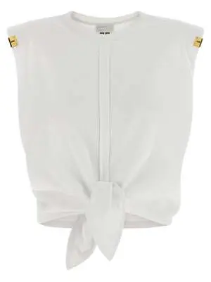 Elisabetta Franchi Knot T-shirt - White