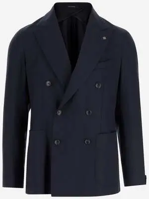 Tagliatore Stretch Wool Double-breasted Jacket