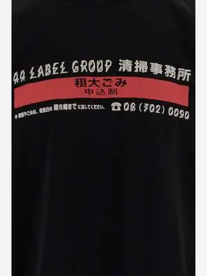 44 LABEL GROUP Printed Cotton T Shirt - Black