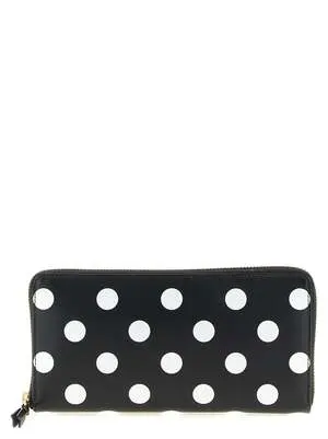 Comme Des Garçons Polka Dots Printed’ Wallet - White/black