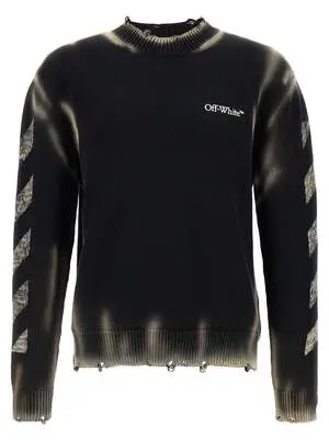 Off White Diag Arr Corrosion Sweater - Black