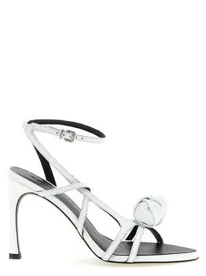 Remain Birger Christensen Leather Knot High Heel Sandals - White