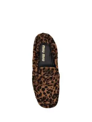 Miu Miu Leopard Print Loafers