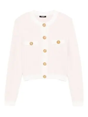 Balmain Tweed Cardigan - Pink