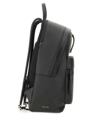 Paul Smith Signature Stripe Leather Backpack