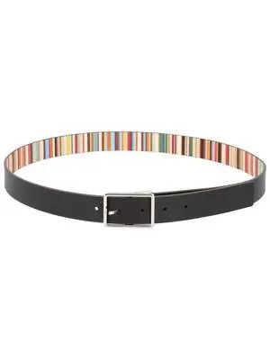 Paul Smith Signature Stripe Leather Belt - Multicolour