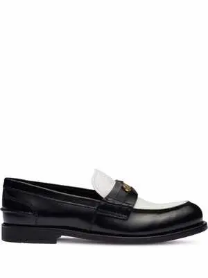 Miu Miu Spazzolato Leather Penny Loafers