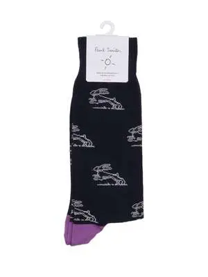 Paul Smith Lazlo Rabbit Socks - Navy