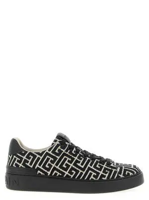 Balmain B-court Monogram Jacquard Sneakers