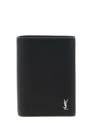 Saint Laurent Tiny Cassandre' Card Holder - Black