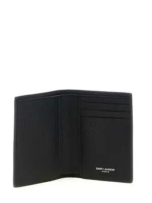 Saint Laurent Tiny Cassandre' Card Holder - Black