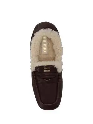 Miu Miu Nappa Aviator Winter Moccasins